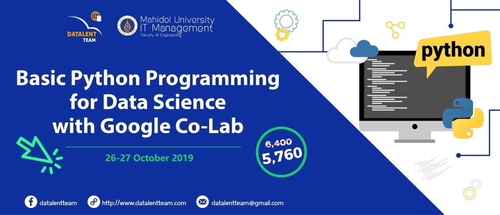 Basic Python Programming for Data Science with Google Co-Lab | Eventpop | Eventpop