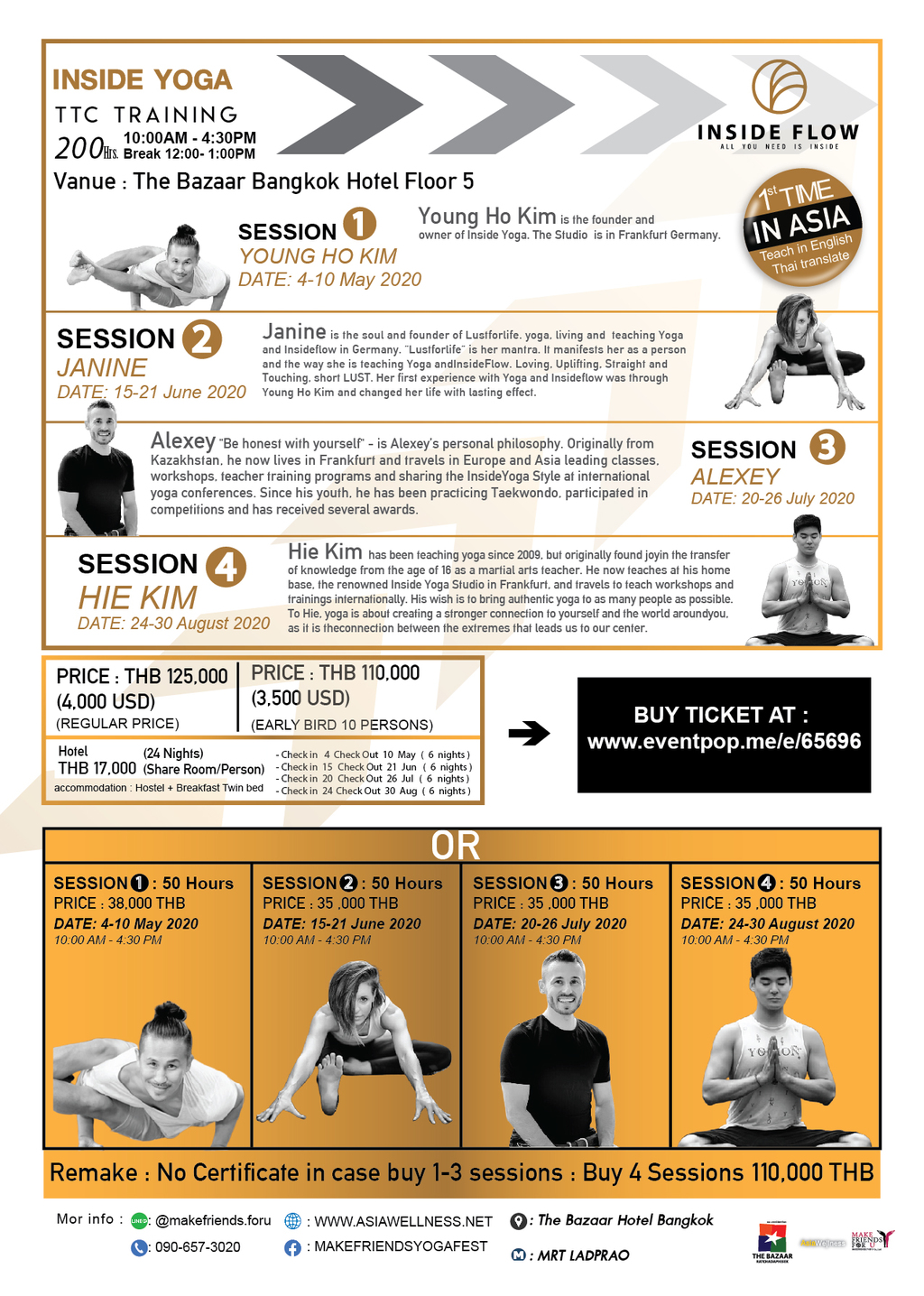 INSIDE YOGA TTC Training 200 Hrs. | Eventpop