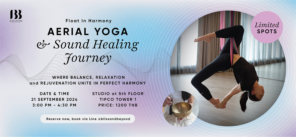 Float in Harmony: Aerial Yoga & Sound Healing Journey | Eventpop