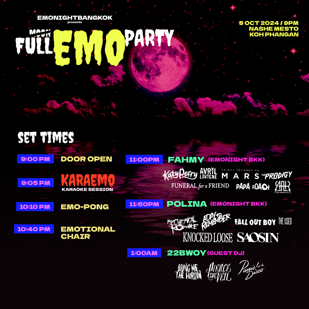 EMONIGHTBKK presents FULL EMO PARTY KOH PHANGAN | Eventpop