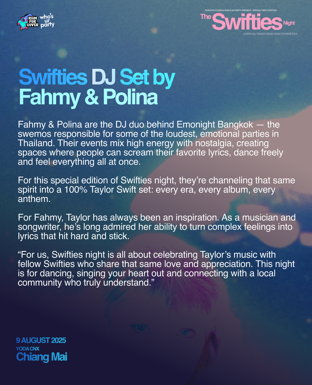 The Swifties Night Chiang Mai, A Taylor Swift Special Night Party ...