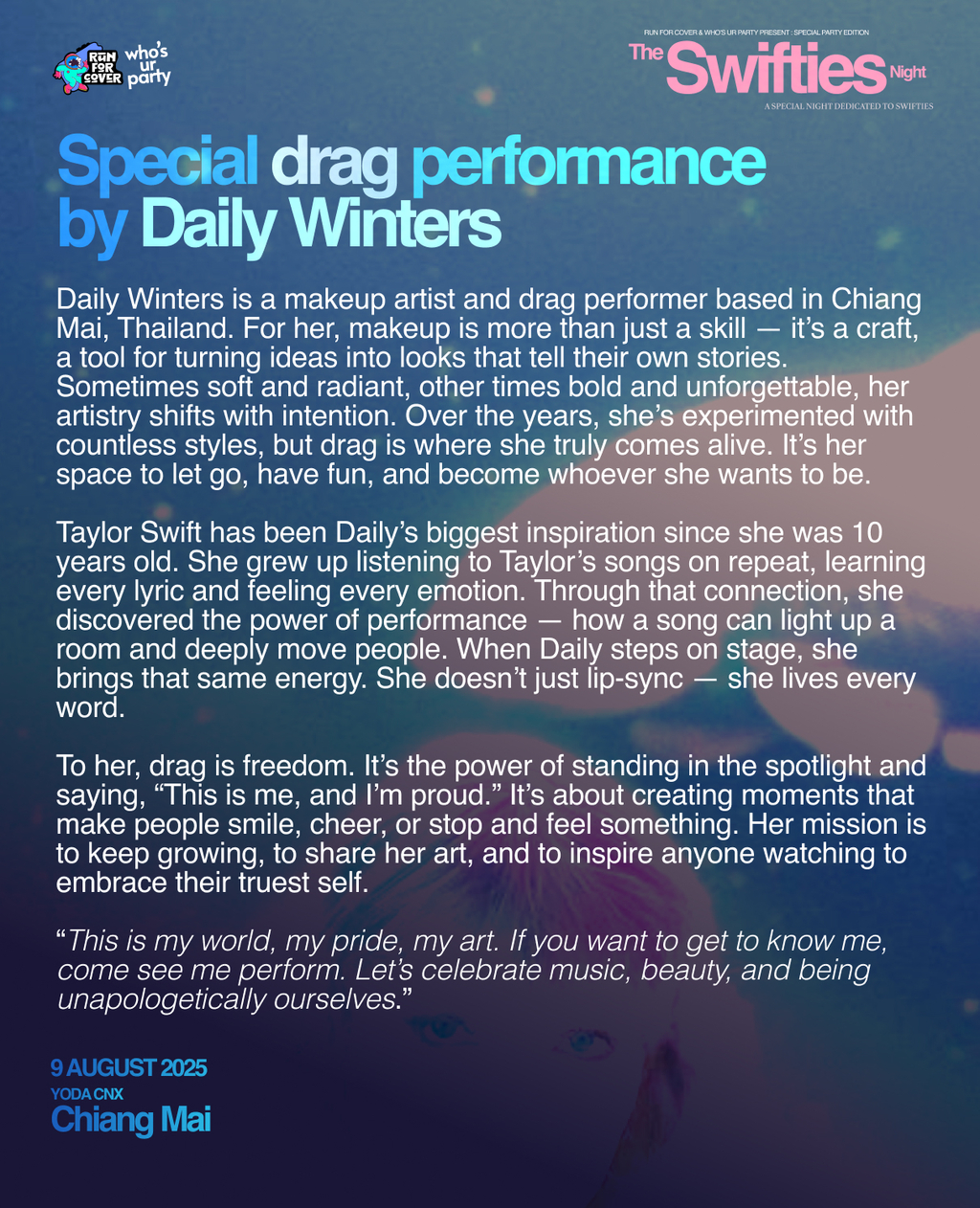 The Swifties Night Chiang Mai, A Taylor Swift Special Night Party ...