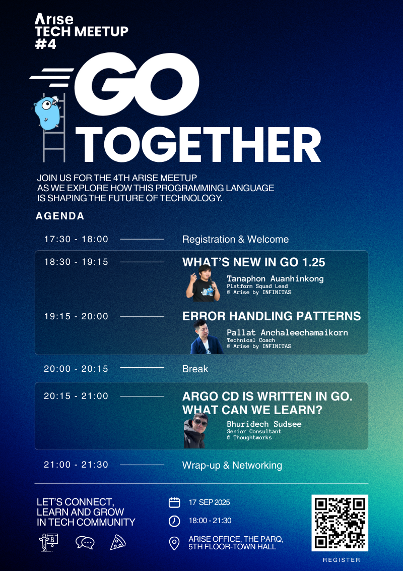 Arise Tech Meetup #4: Go Together | Eventpop