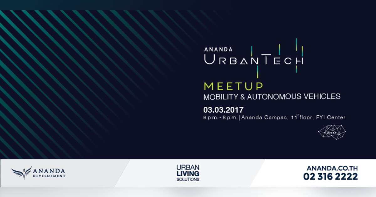 Ananda Urban Tech Meetup : Mobility & Autonomous Vehicles | Eventpop