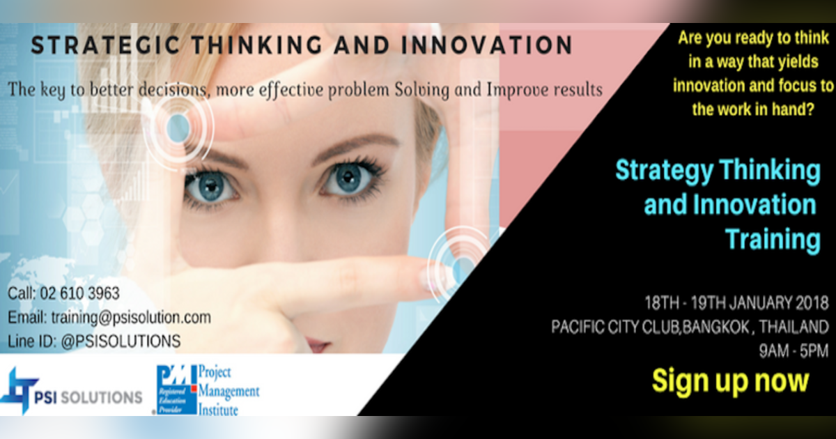 Strategy Thinking and Innovation Training program | Eventpop
