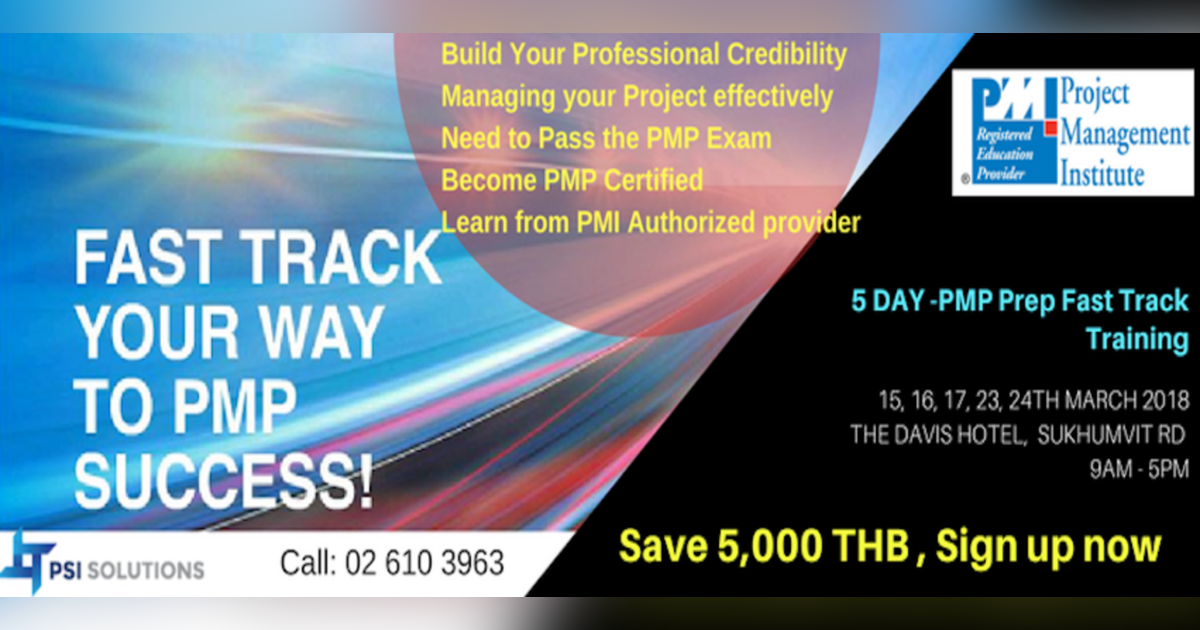 5 Day - PMP Prep Fast Track Training Program | Eventpop