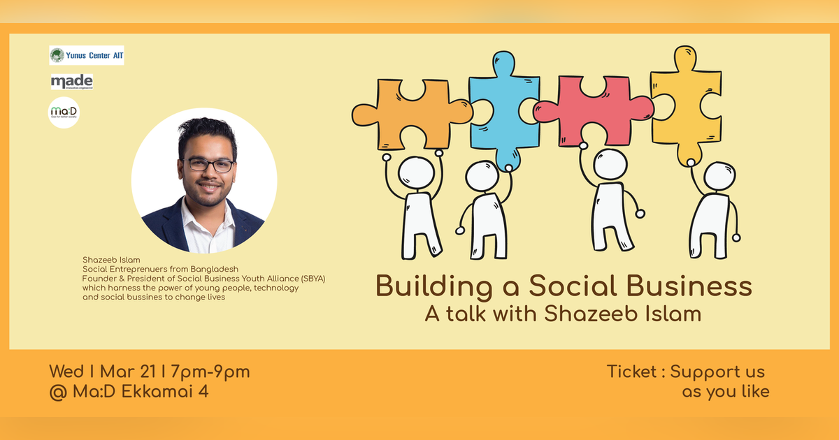 Building a Social Business - a talk with Shazeeb Islam | Eventpop