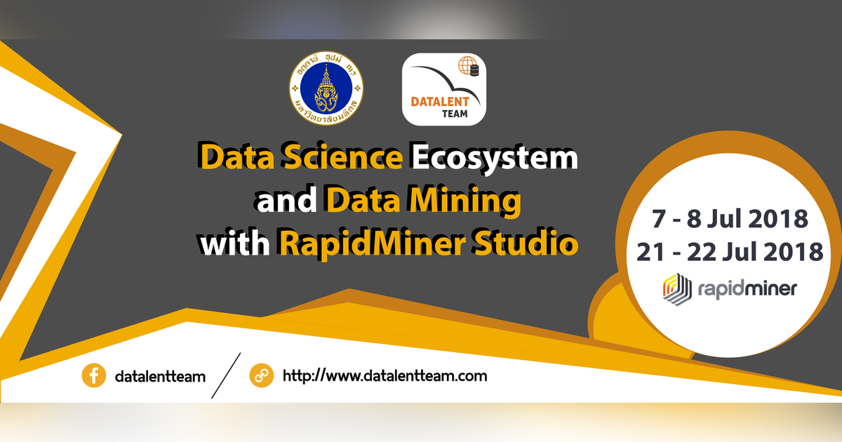 Data Science Ecosystem and Data Mining with RapidMiner Studio | Eventpop