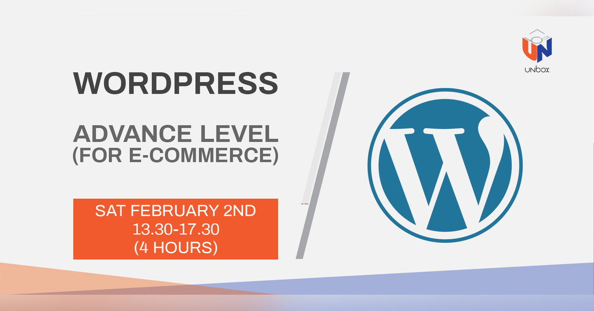 WordPress: Advance Level (For E-Commerce) | Eventpop | Eventpop
