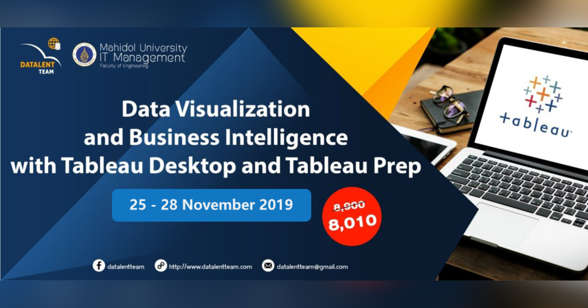 Data Visualization and Business Intelligence with Tableau Desktop | Eventpop