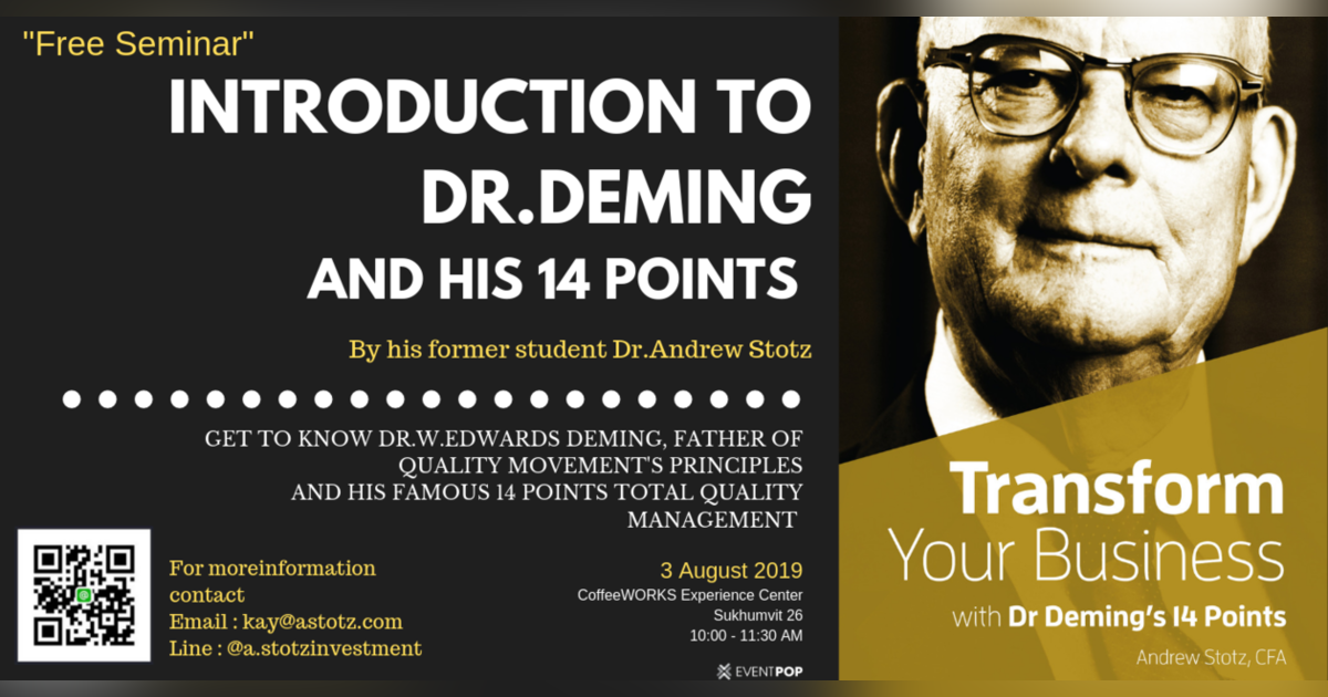 Introduction to Dr.Deming and His 14 Points | Eventpop