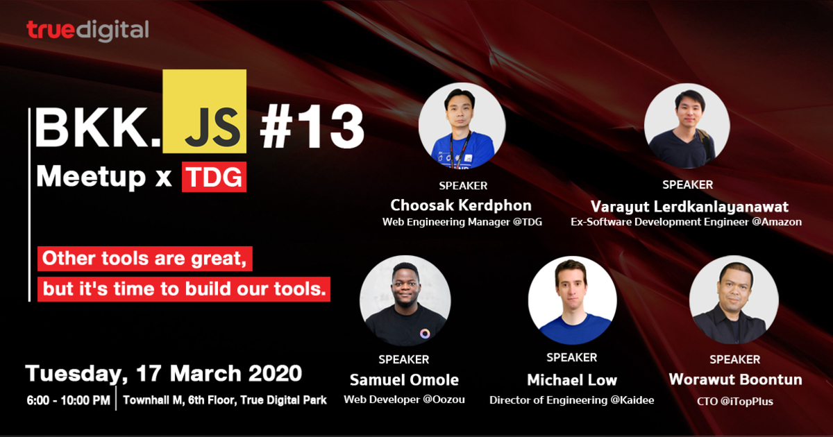 BKK.js #13 Meetup x TDG | Eventpop