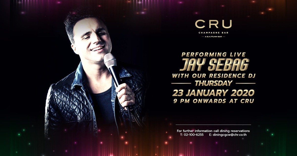 Jay Sebag at CRU Champagne Bar | Eventpop