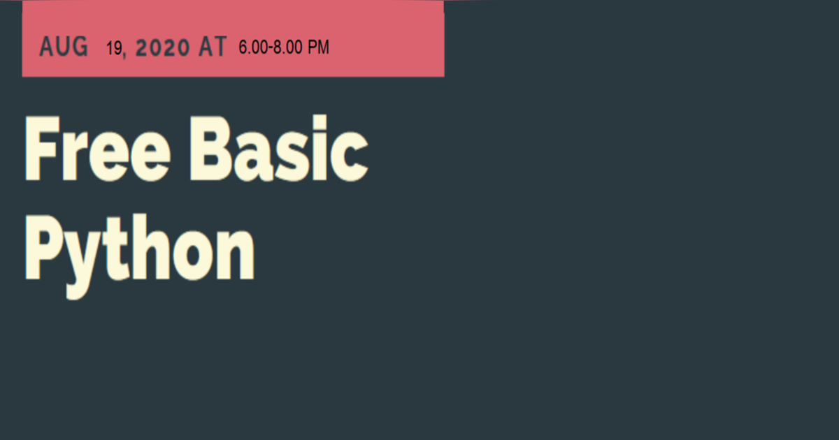 Python for Data Science on Aug 19 | Eventpop