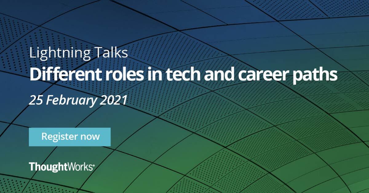 Lightning Talks: Different roles in tech and career paths | Eventpop ...