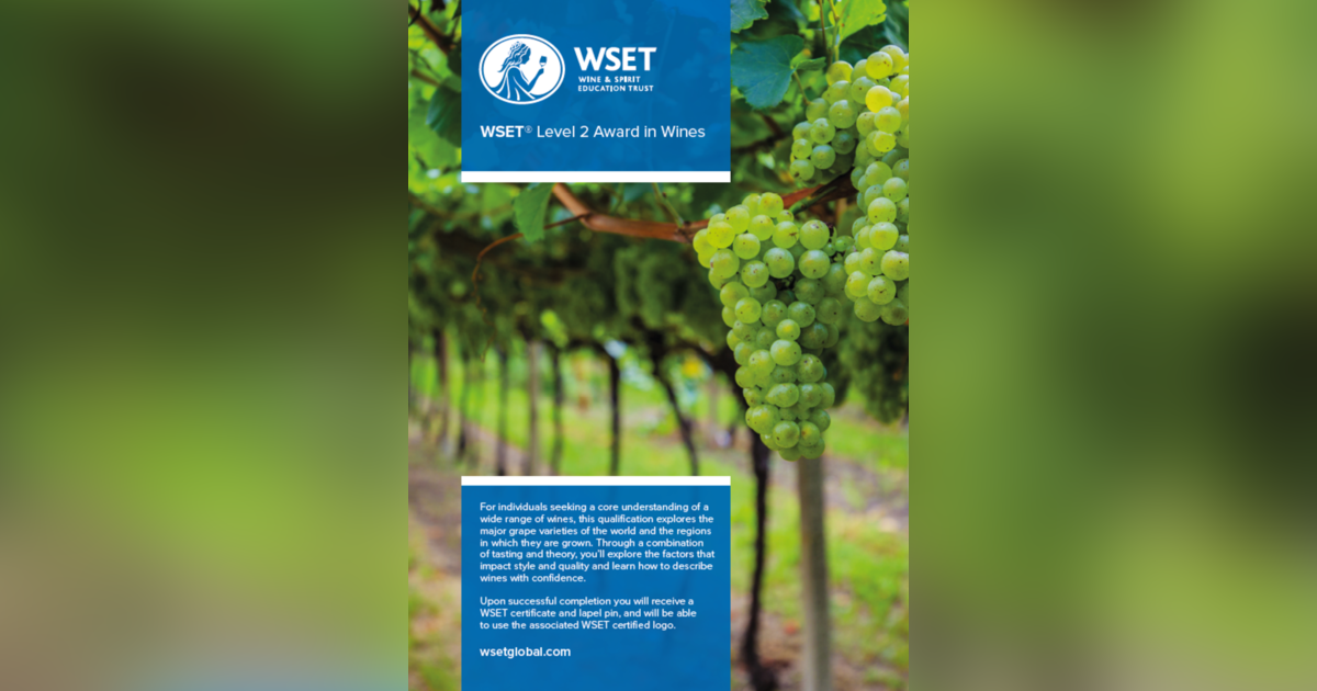 WSET Level 2 Award in Wines ONLINE | Eventpop