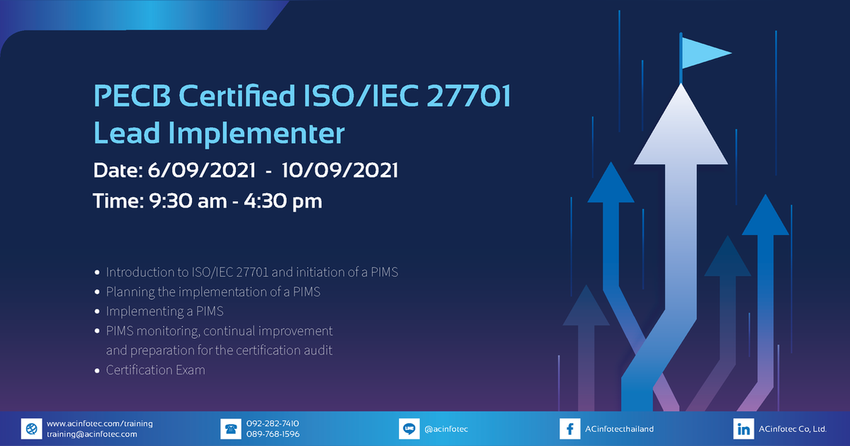 PECB Certified ISO/IEC 27701 Lead Implementer | Eventpop