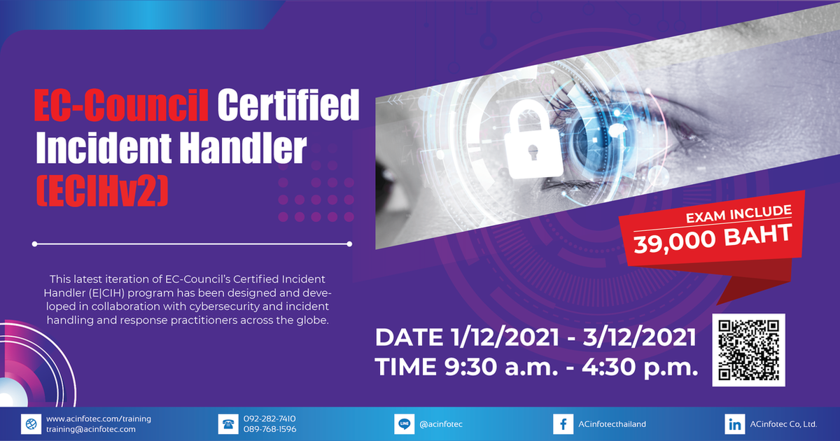 EC-Council Certified Incident Handler (ECIHv2) (Thai) Exam Included ...