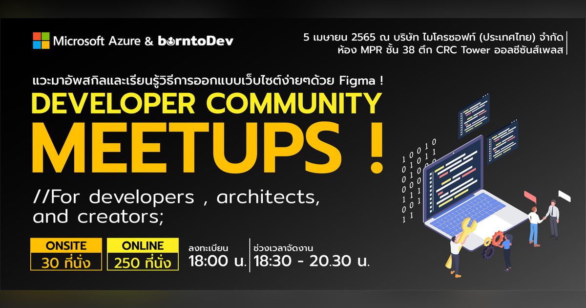 Developer Community Meetups by BorntoDev | Eventpop