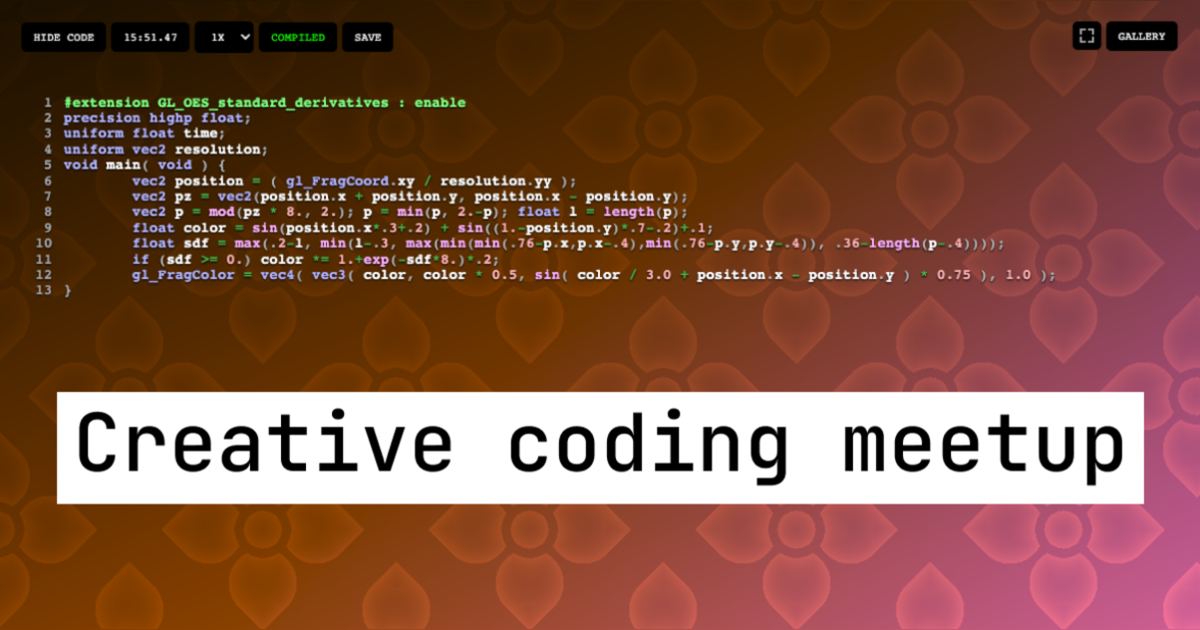 Creative coding meetup #1 | Eventpop