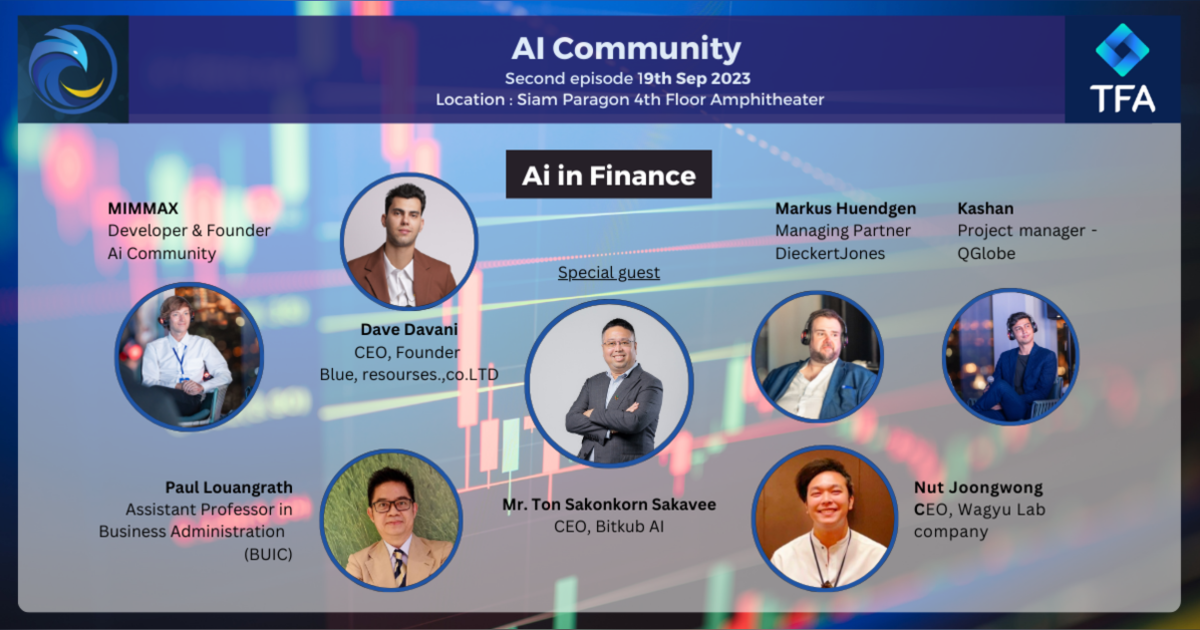 AI Community: Ai Finance by Blue Resources X TFA Powered by Crypto Meetup Thailand | Eventpop