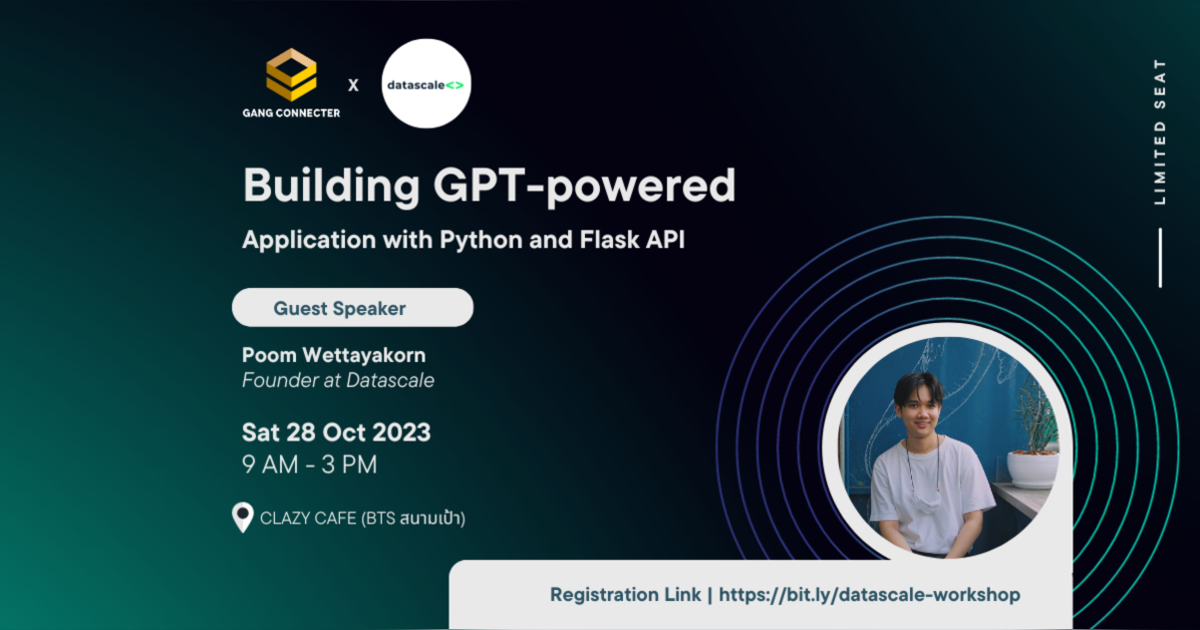 [Dataday Workshop] Building GPT-powered Application with Python and Flask API | Eventpop