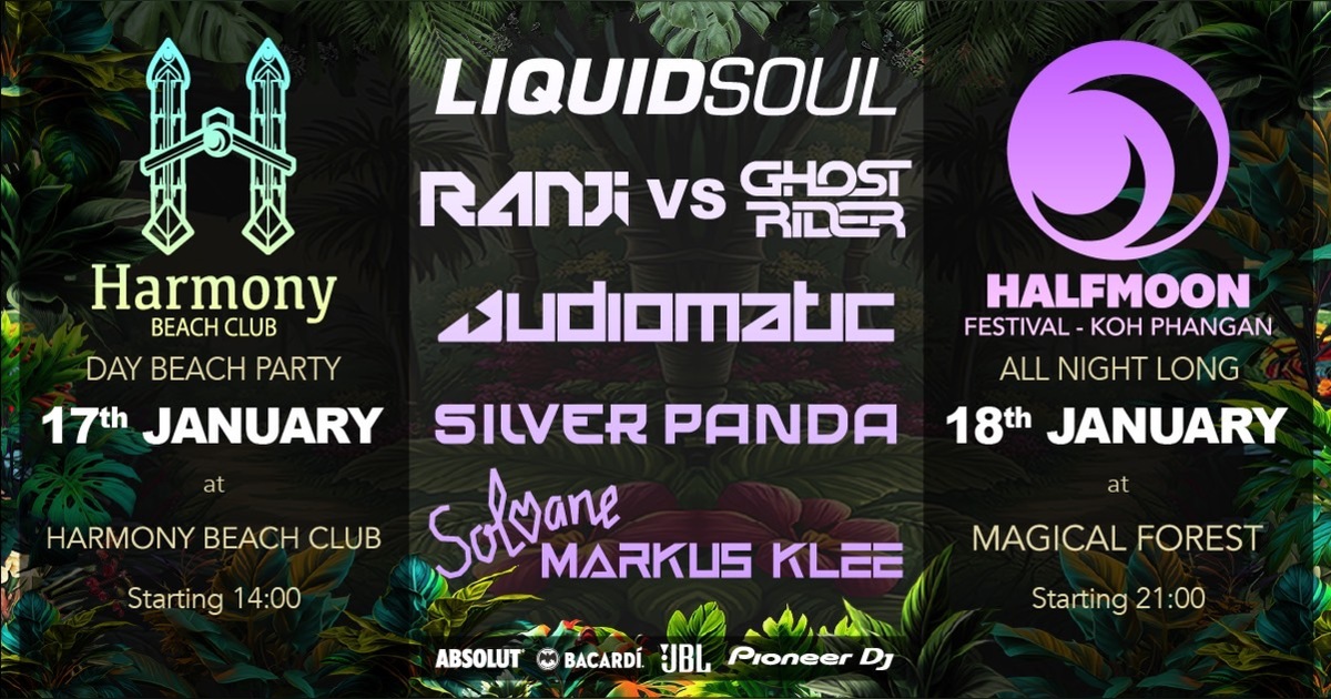 Halfmoon Festival : 17th & 18th January 2024 / Liquid Soul, Silver ...