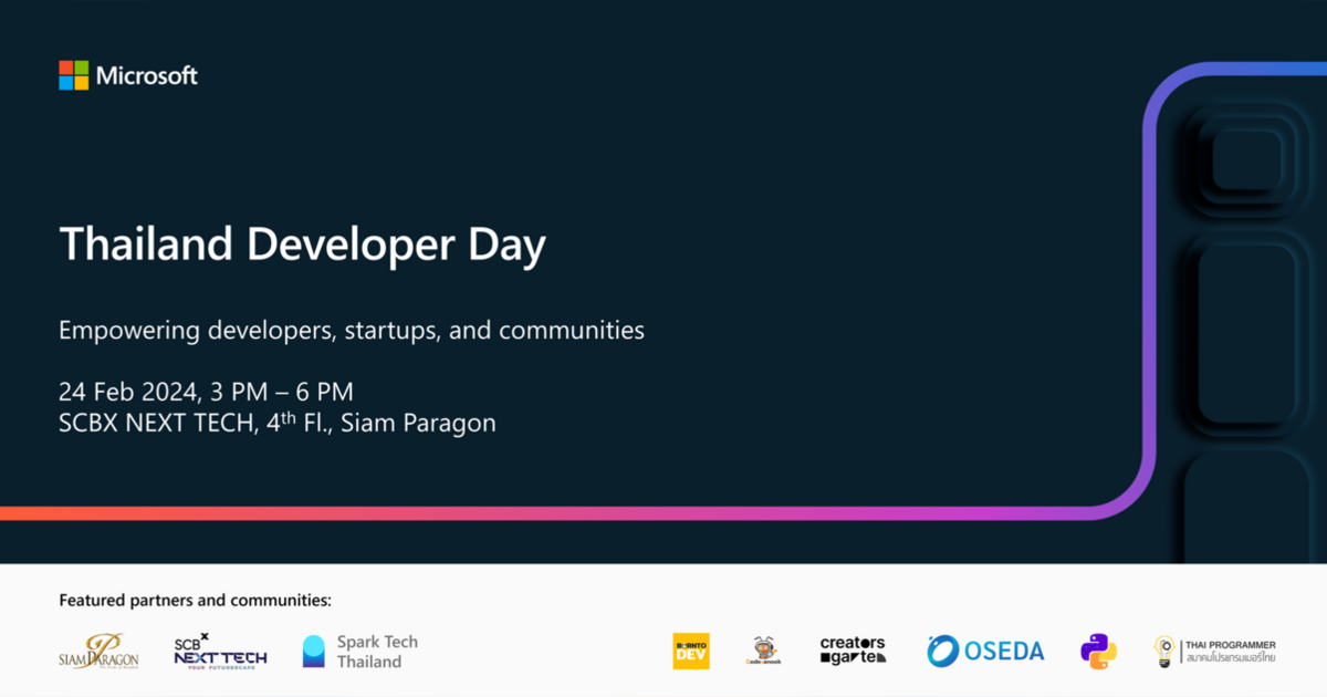 Thailand Developer Day | Eventpop