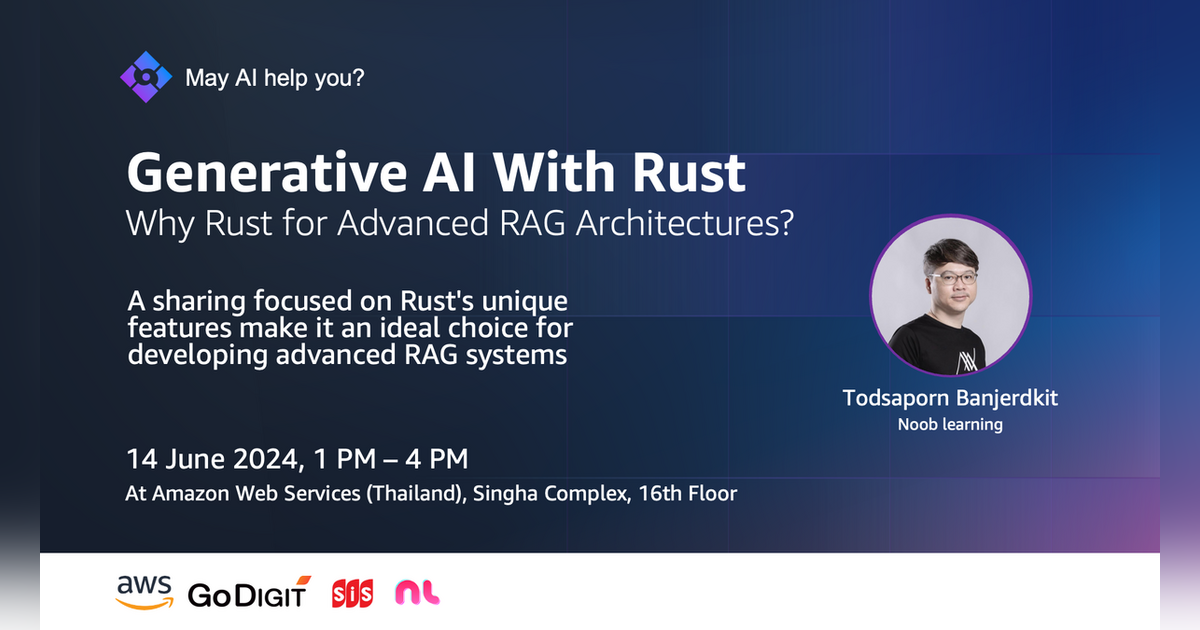 Generative AI with Rust: Why Rust for Advanced RAG Architectures? | Eventpop