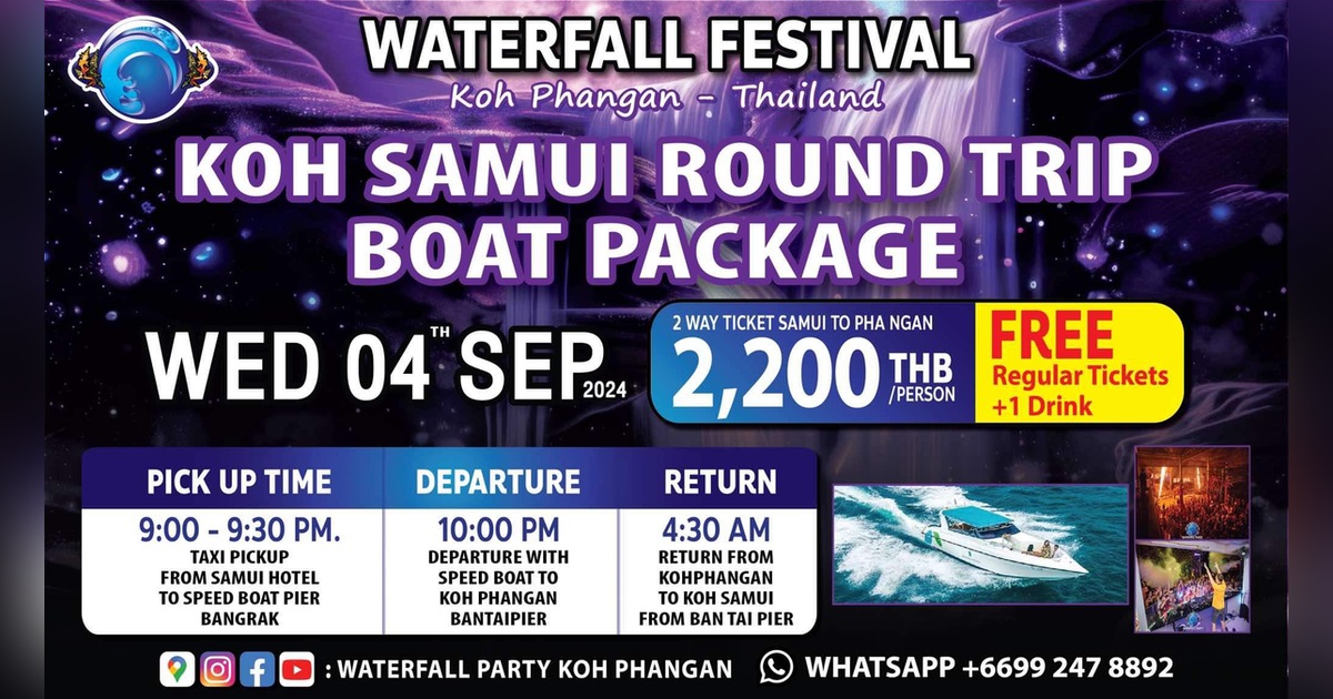 September 4th 2024 Extra Waterfall Party Koh Phangan (Special Edition ...