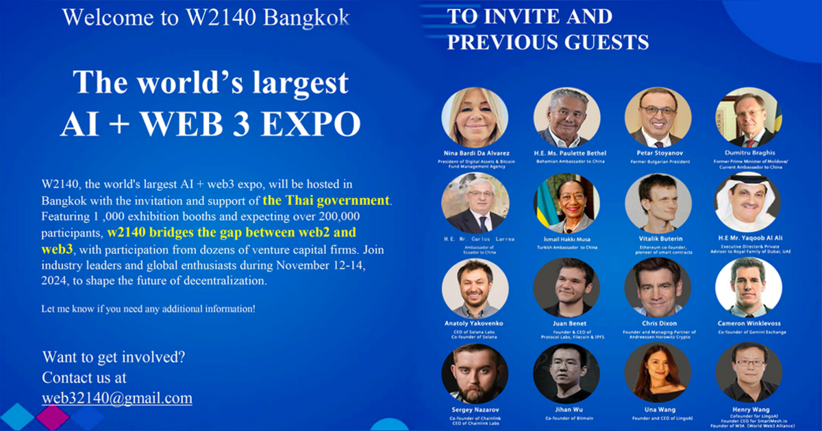 W2140 AI Expo + Web3 fansland music festival live in Bangkok | Eventpop