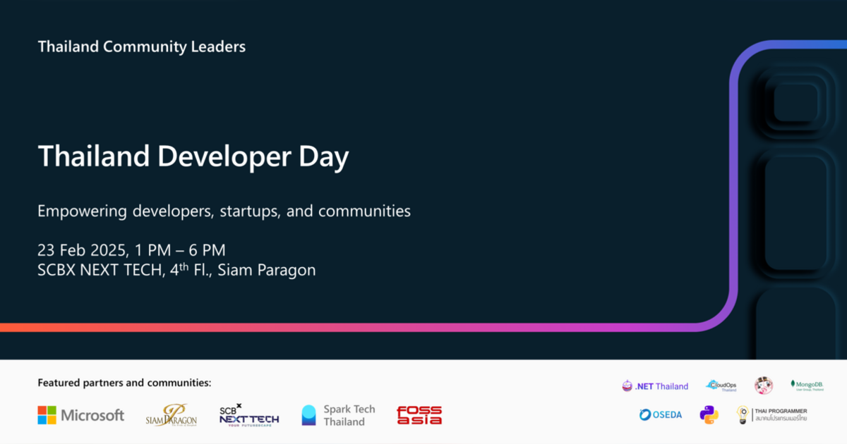Thailand Developer Day | Eventpop
