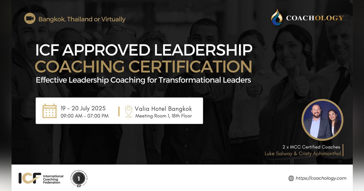 ICF Approved Leadership Coaching Certification 2025 (Online-Virtually) | Eventpop