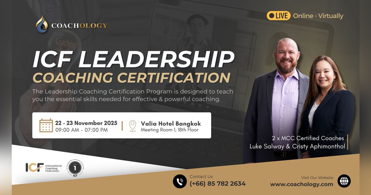 ICF Approved Leadership Coaching Certification 2025 (Online-Virtually) - Cochology | Eventpop