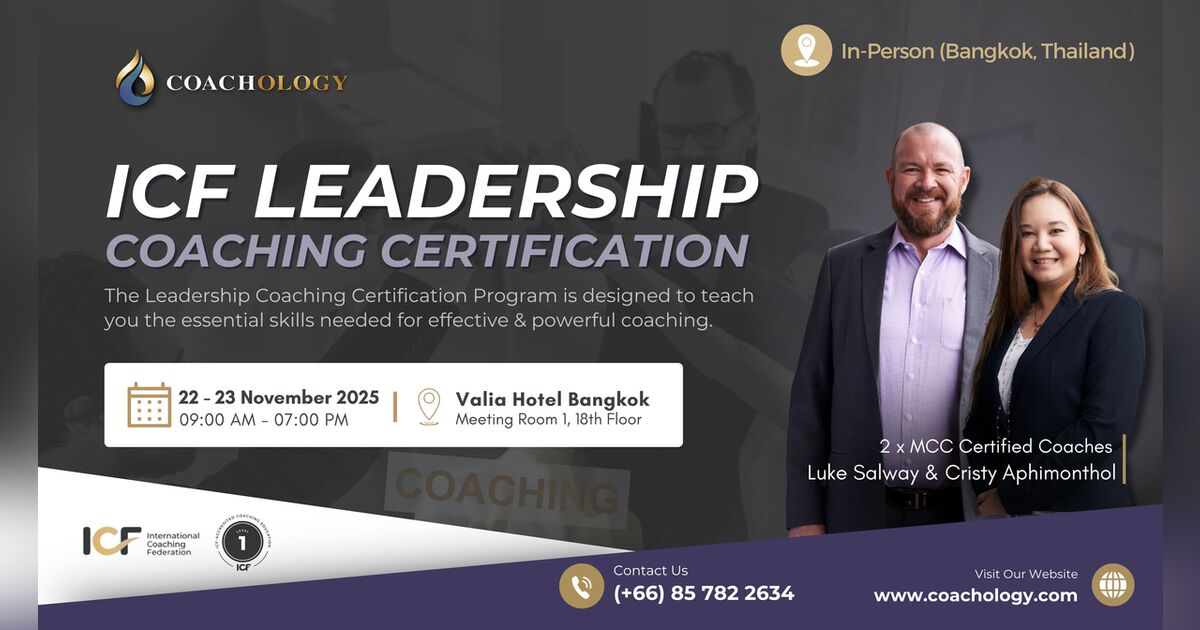 ICF Approved Leadership Coaching Certification 2025 (In-Person ...