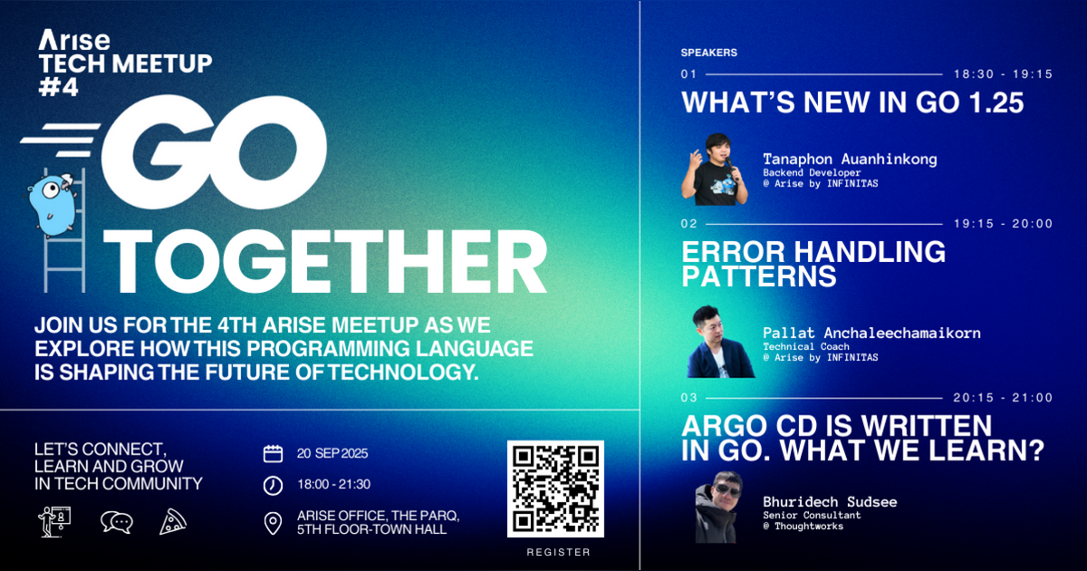 Arise Tech Meetup #4: Go Together | Eventpop
