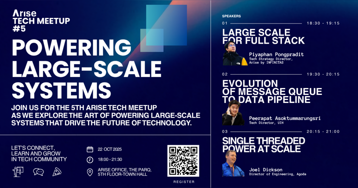 Arise Tech Meetup #5: Powering Large-Scale Systems | Eventpop