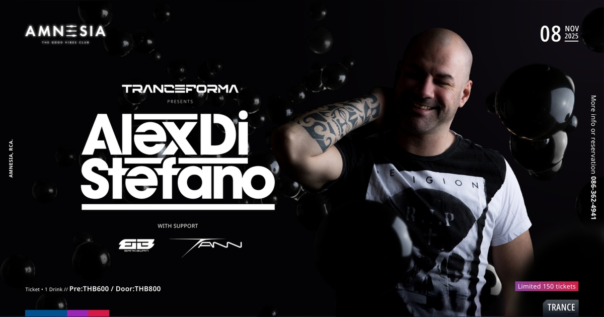 🌀 TRANCEFORMA Presents Alex Di Stefano @ AMNESIA RCA | Eventpop