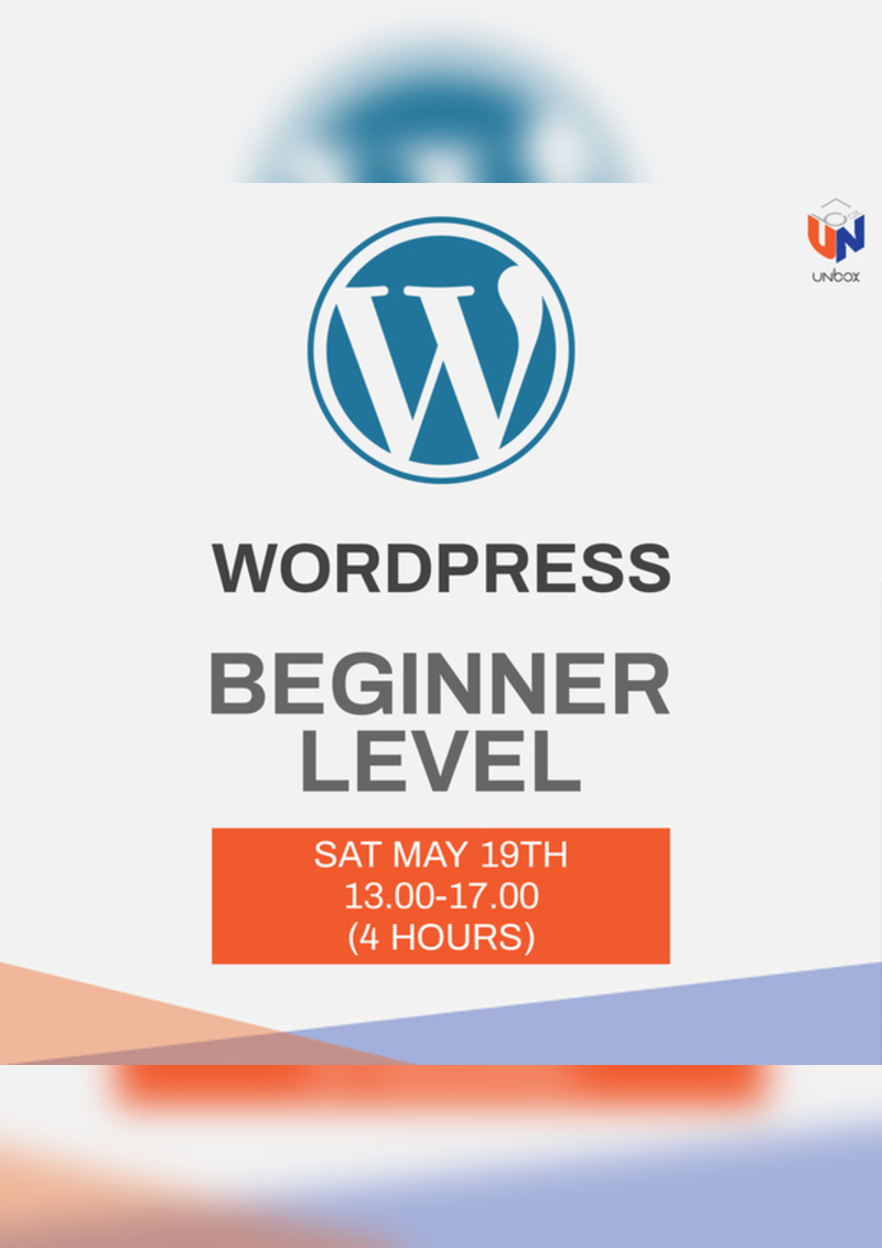 Workshop: WordPress: Beginner Level by UNBOX | Eventpop