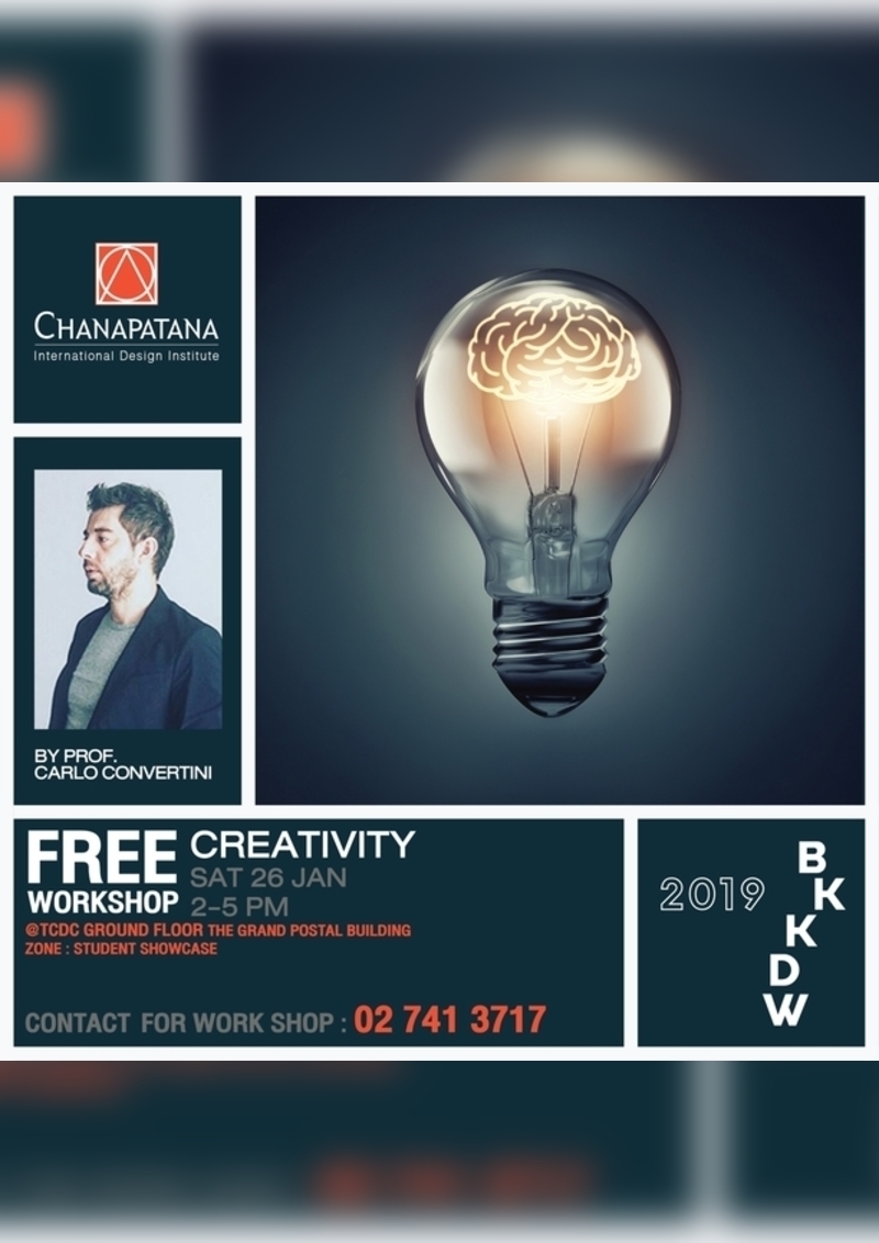 CIDI Free Workshop : Creativity @Bangkok Design Week 2019 | Eventpop