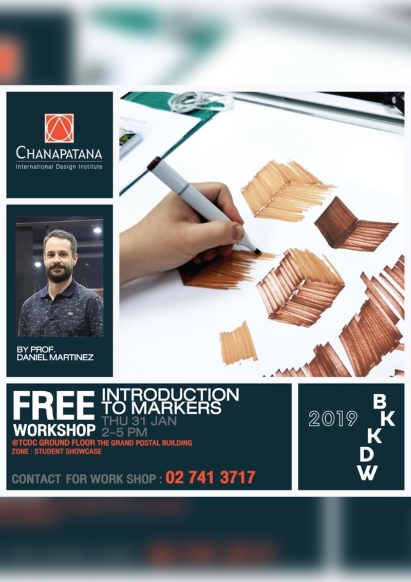 CIDI Free Workshop : Introduction to Markers @Bangkok Design Week 2019 ...