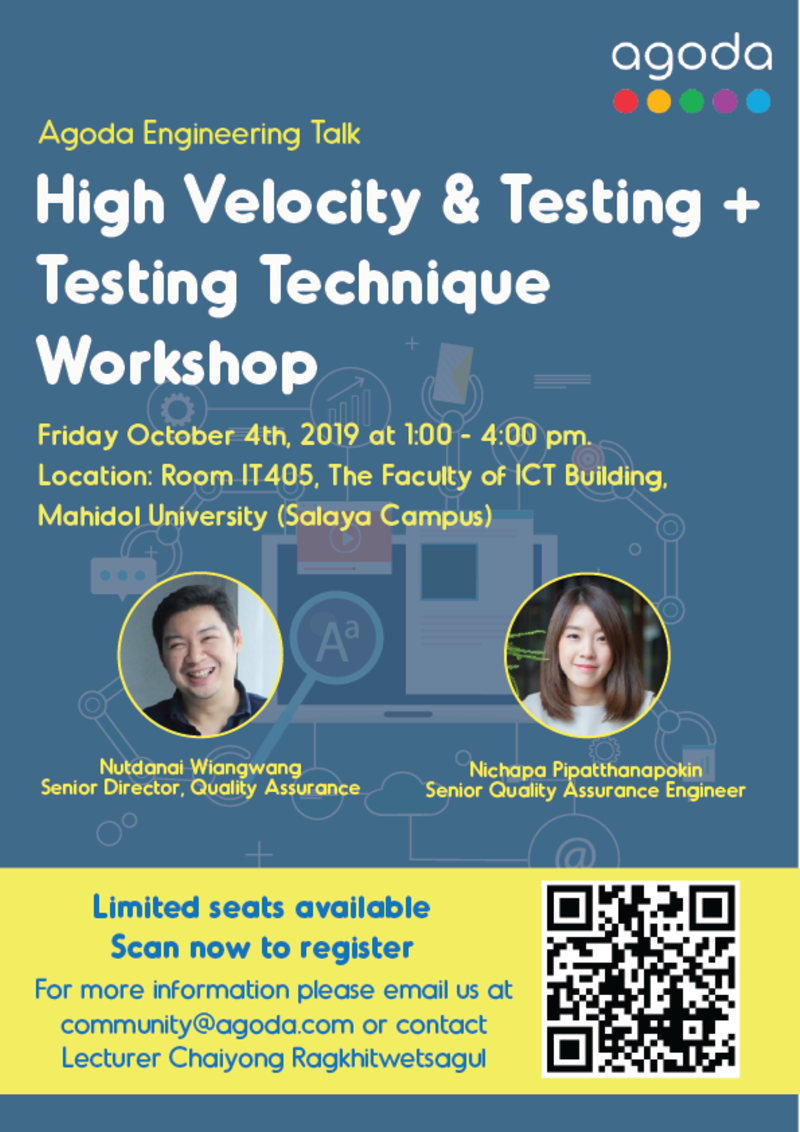 Agoda Engineering Talk: High Velocity & Testing + Testing Technique ...