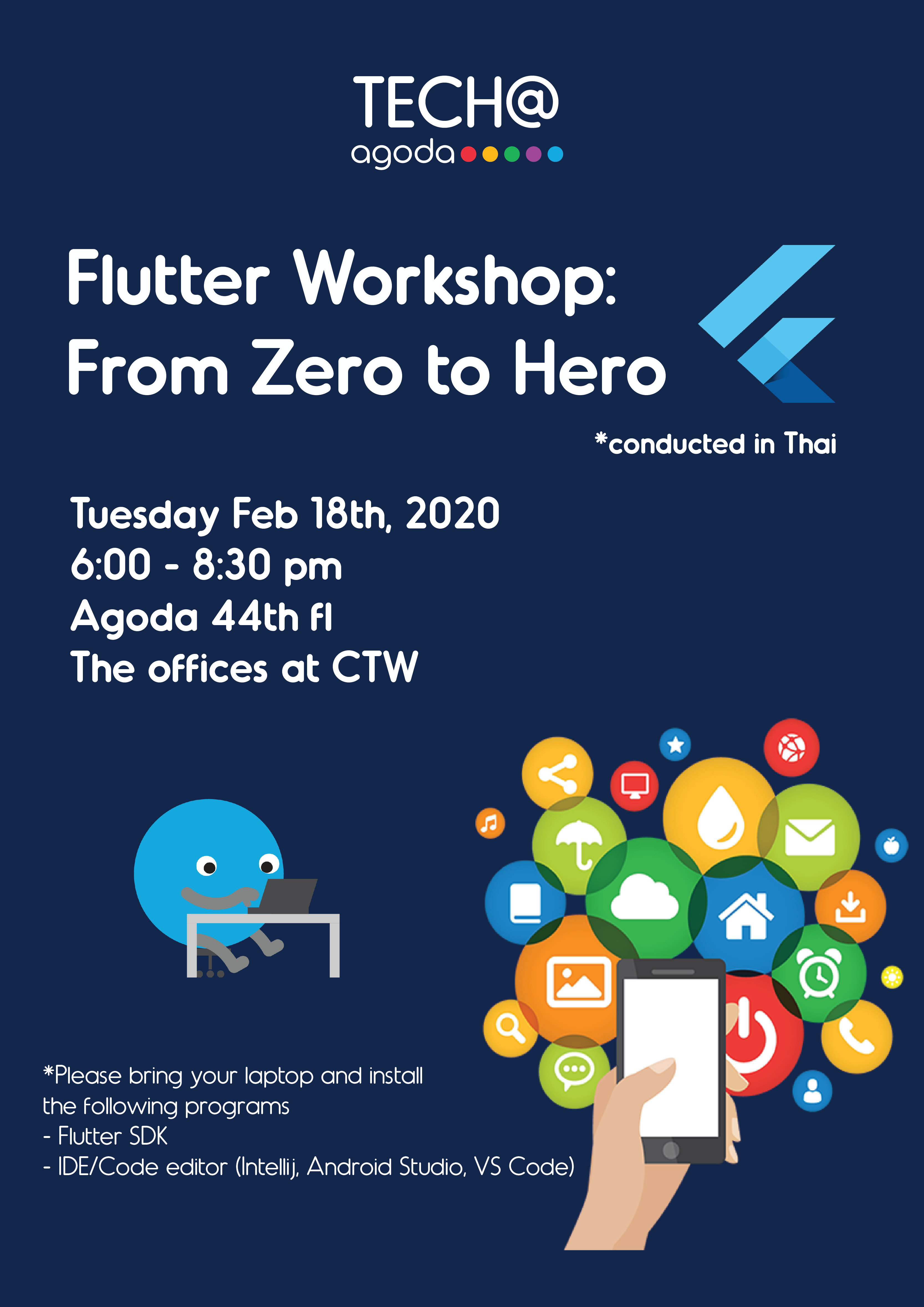 Tech@Agoda - Flutter Workshop | Eventpop | Eventpop