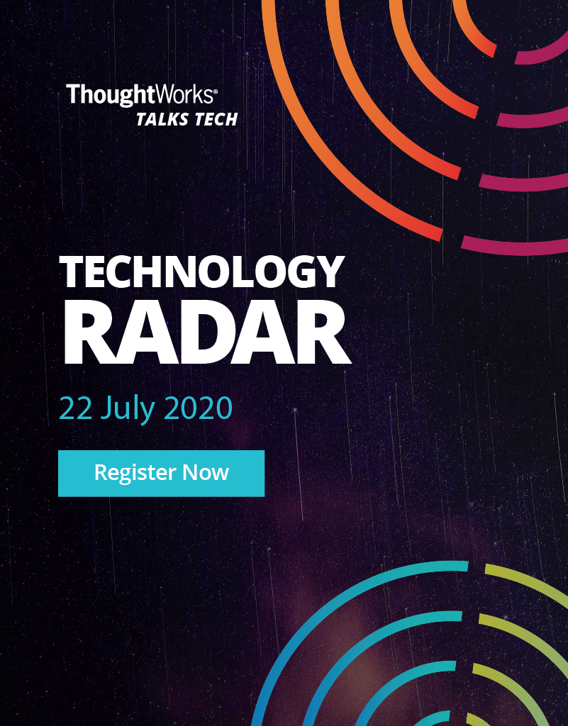 ThoughtWorks Talks Tech - Technology Radar V.22: Lens | Eventpop | Eventpop