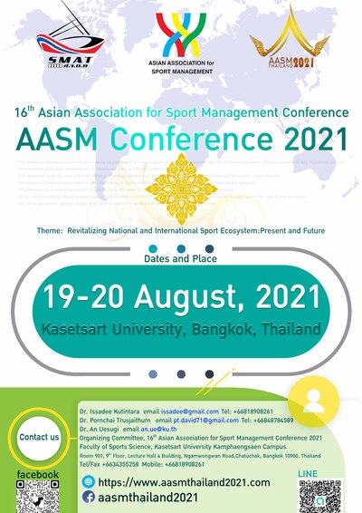 AASM Conference 2021 16th Asian Association for Sport Management ...