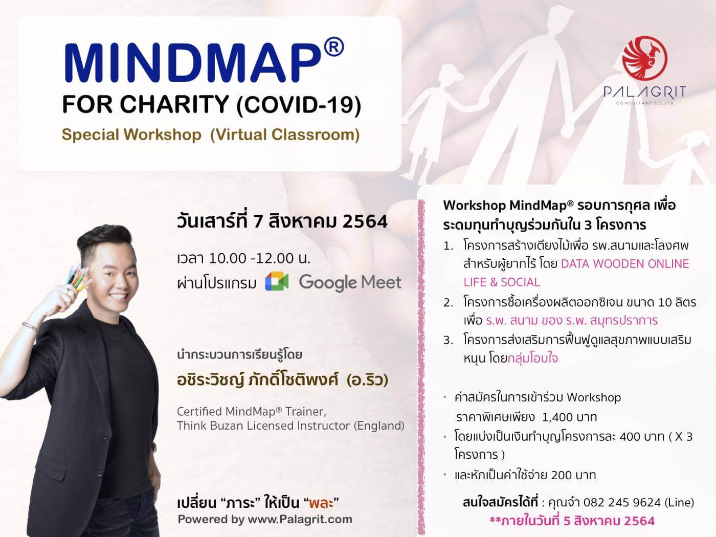 Mind Map for Charity (Covid 19) เรียนแบบ Virtual Class | Eventpop ...