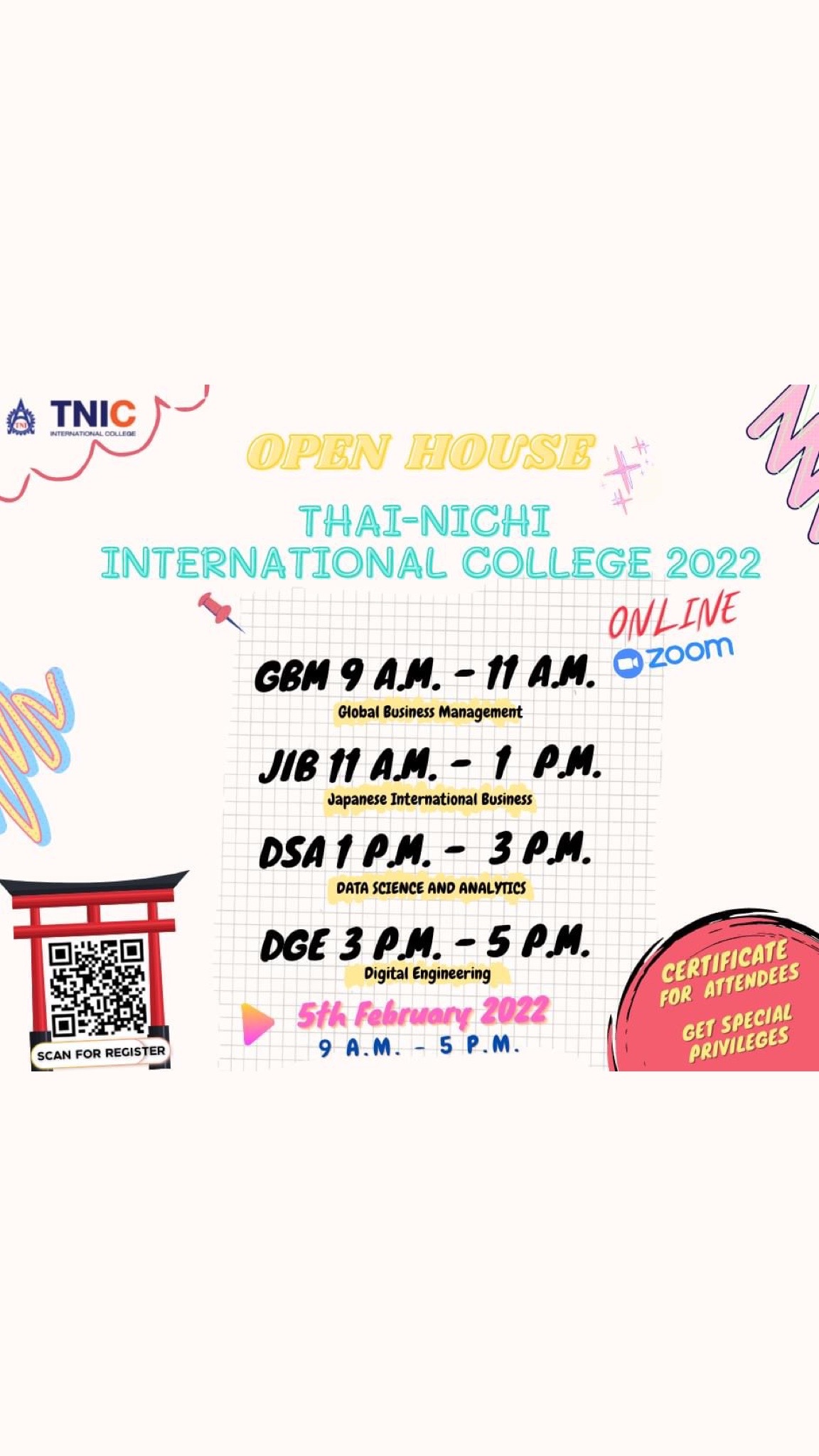 Open House Thai-Nichi International College 2022 | Eventpop | Eventpop