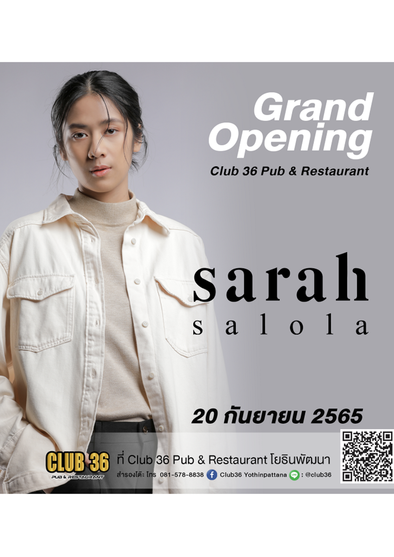 Sarah.salola x Club 36 Yothinpattana | Eventpop