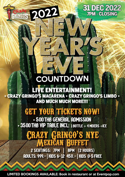 Crazy Gringo's New Year's Eve Party! | Eventpop