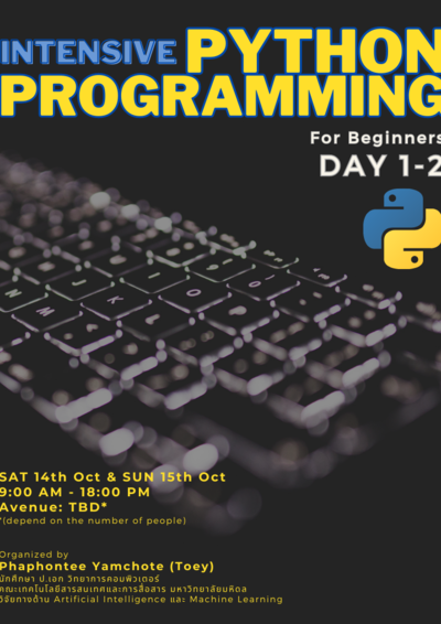 Intensive Python Programming for Beginners Day 1-2 | Eventpop